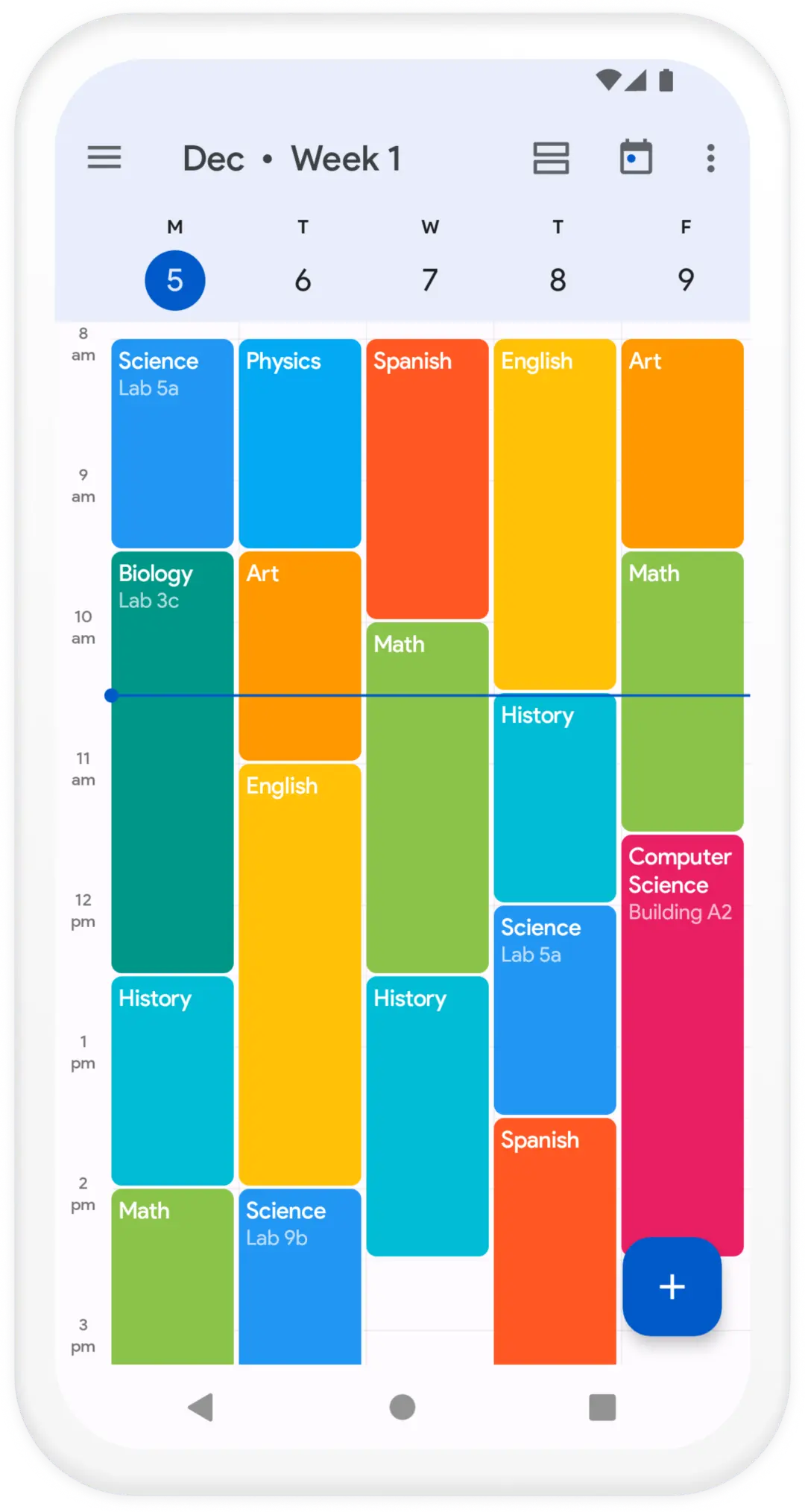 Get notified when your class is about to start